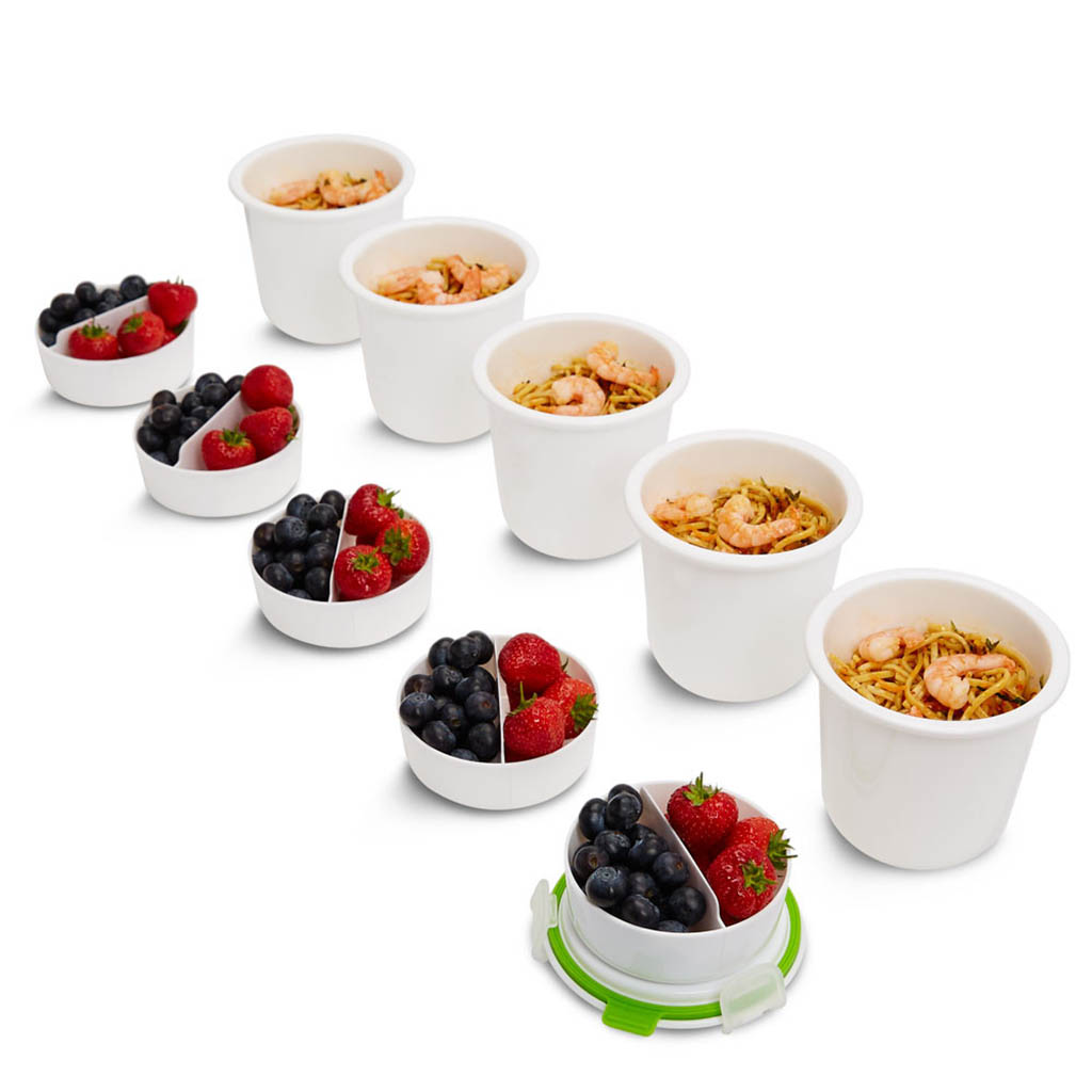 lunch bakjes black-blum set van 5 stuks - Handig Cadeau