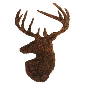 hert hoofd silhouette schors - Handig Cadeau